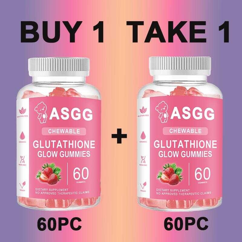 【Buy 1 Take 】Asgg 60Pc Glutathione Glow Gummies & Collagen Supplements ...