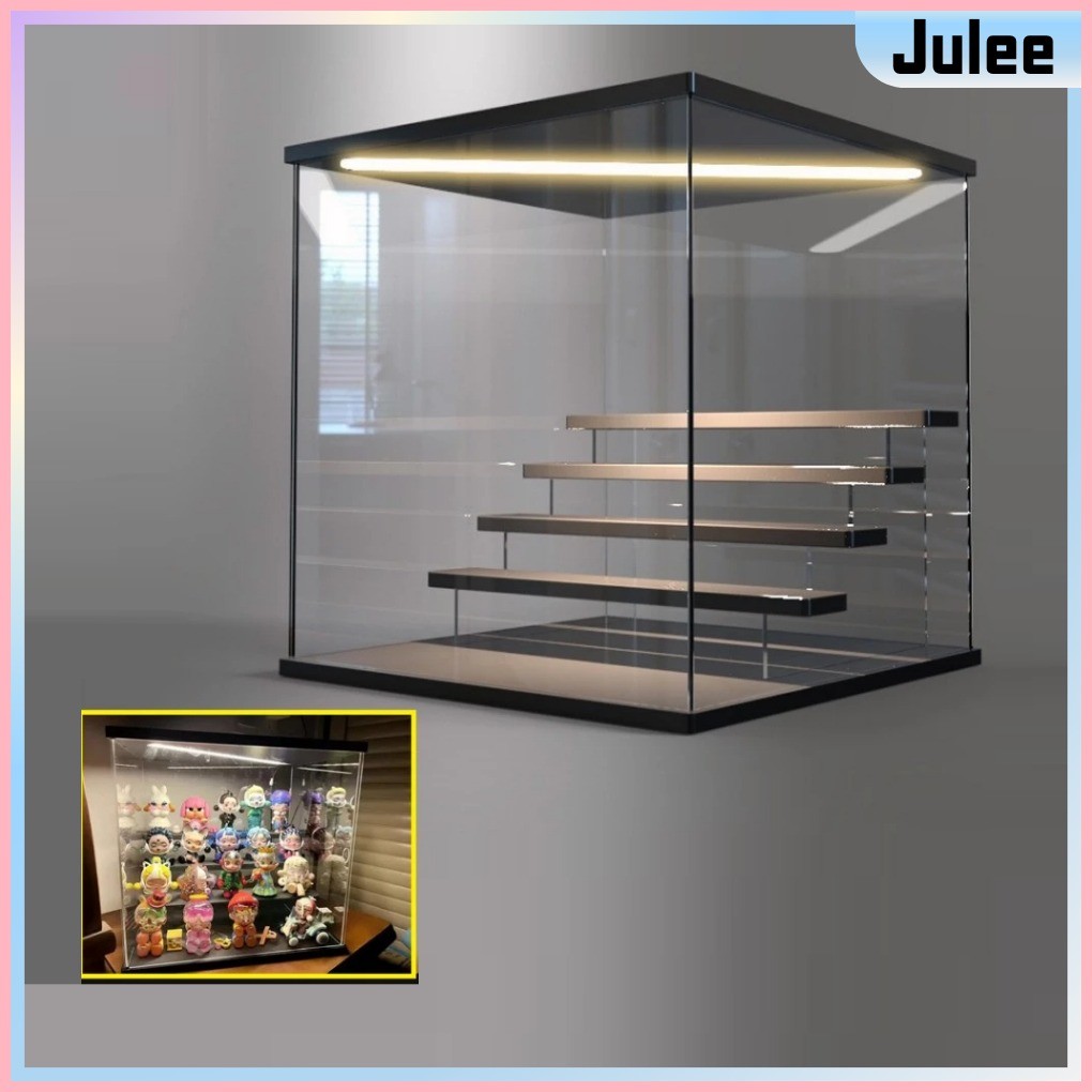 Acrylic Display Box With Lights Cartoon Characters Dolls Blind Boxes ...
