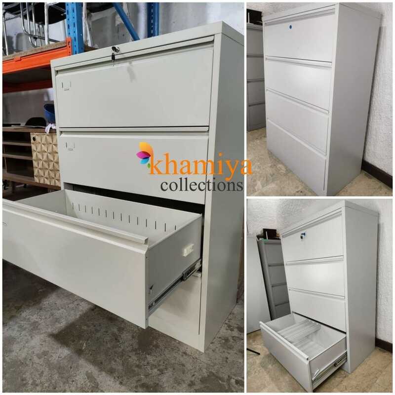 4 Layer Lateral File Cabinet With Keylock, Steel Office Cabinet ...