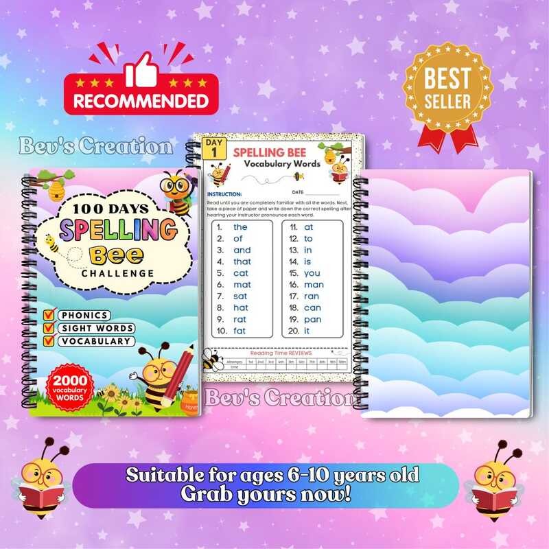 DAYS SPELLING BEE CHALLENGE 2000 Vocabulary Words , Phonics, Sight ...