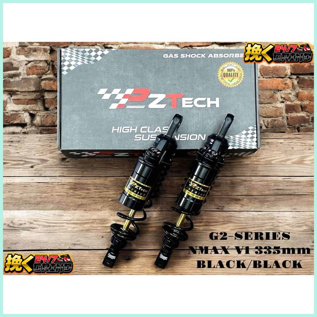 PZ TECH Rear Shock With Tank Fully Adjustable For Aerox v1 v2 / Nmax v1 ...