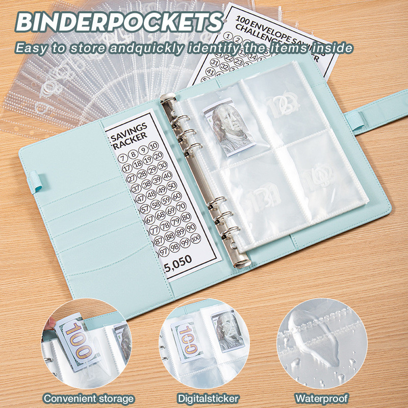 100 Days Envelope Challenge Binder A5 Money Savings Notebook Challenge ...