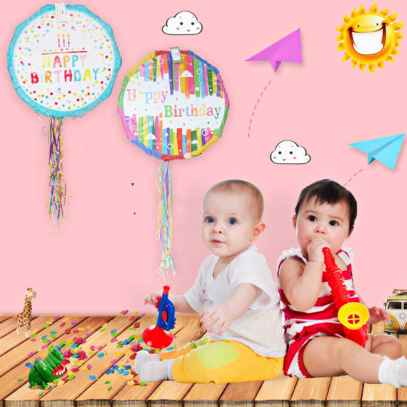 Pull Line Folding Pinata Children's Birthday Party Game Props Princess ...