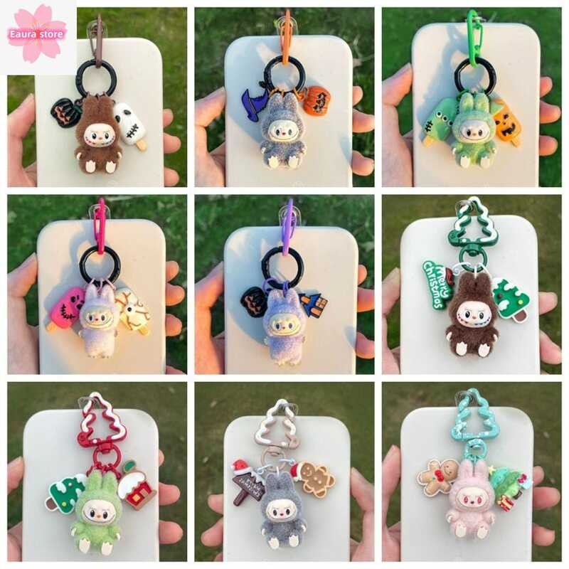 Tt EAURA Ghost Christmas Labubu Key Ring PVC Pumpkin Halloween Doll ...