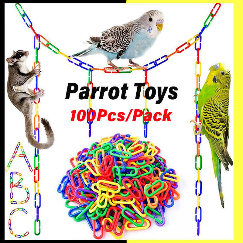 100Pcs/Pack Plastic C-Clips Hooks Chain C-Links DIY Toy Sugar Glider ...