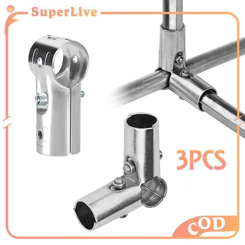 3Pcs Structural Pipe Connectors 25Mm Stainless Steel Rod Support Fixed ...