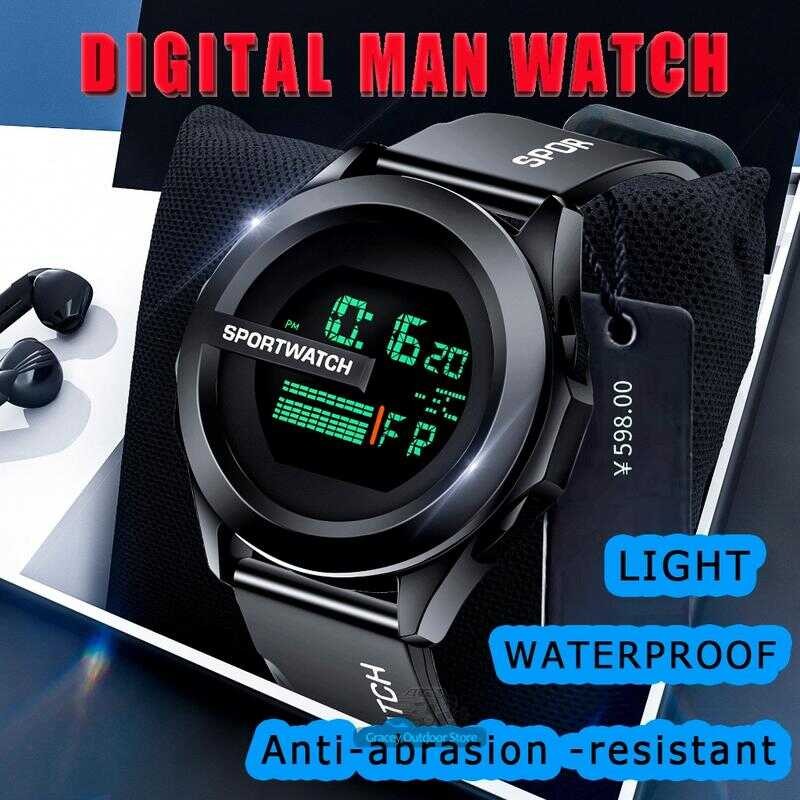 Men's Sport Watch Digital Display Lightweight Outdoor Sports Waterproof ...