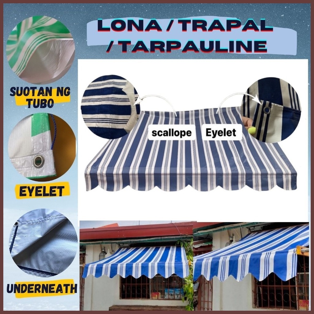 ∞ STRIPE ROLL UP AWNING LONA TRAPAL TOLDA MAKAPAL MATIBAY Tarpaulin ...