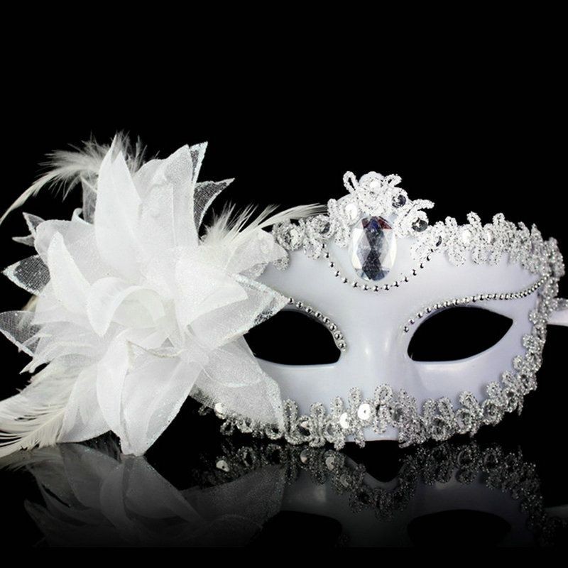 Halloween Mask Half Face Party Mask Female Half Face Eye Mask ...