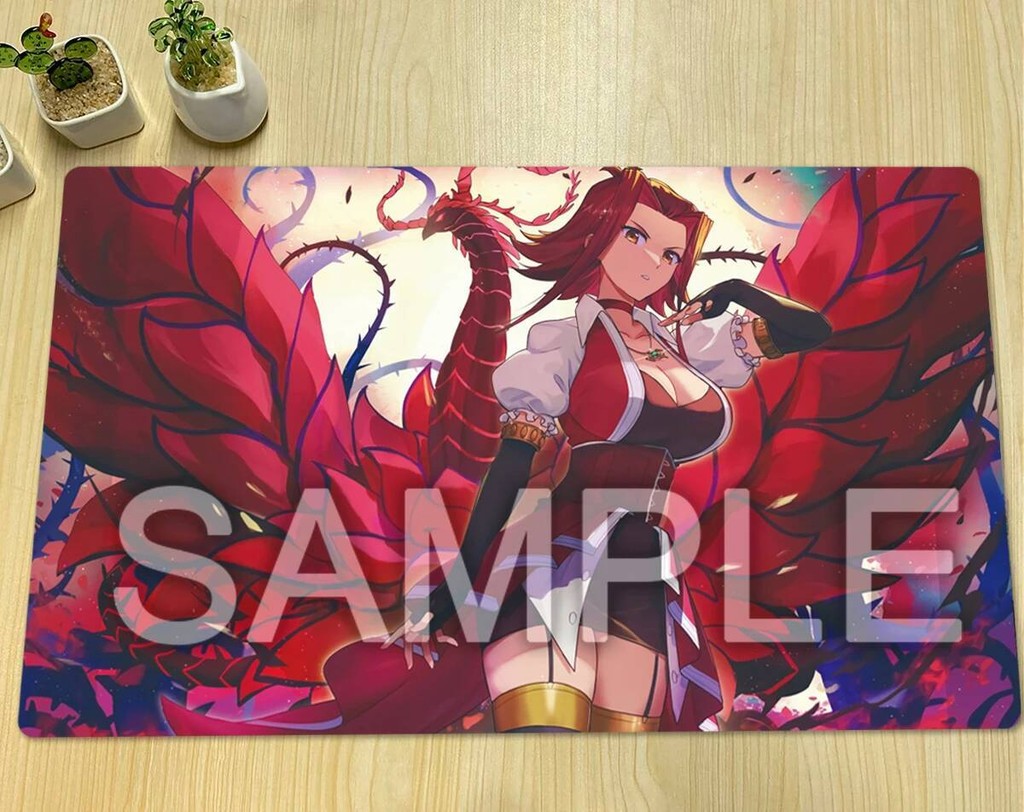 YuGiOh Akiza Izinski Mat TCG Black Rose Dragon Playmat CCG Board Game Pad Trading Card Game Mat ...