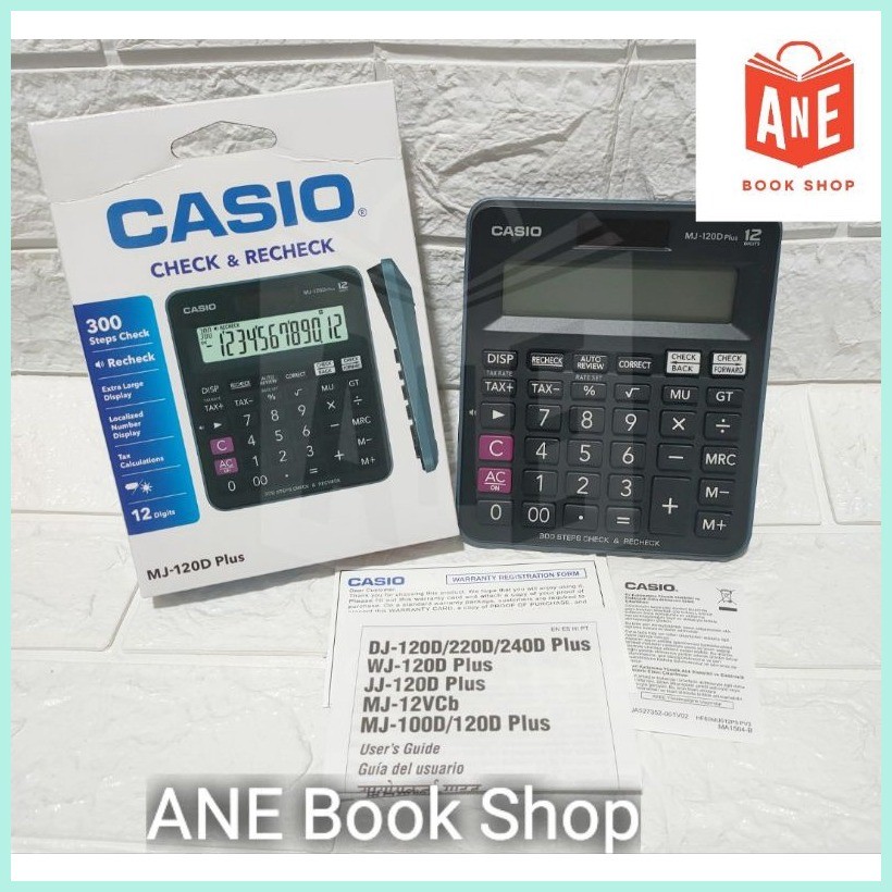 AUTHENTIC CASIO MJ 120D PLUS Calculator (Check and Recheck) | Shopee ...