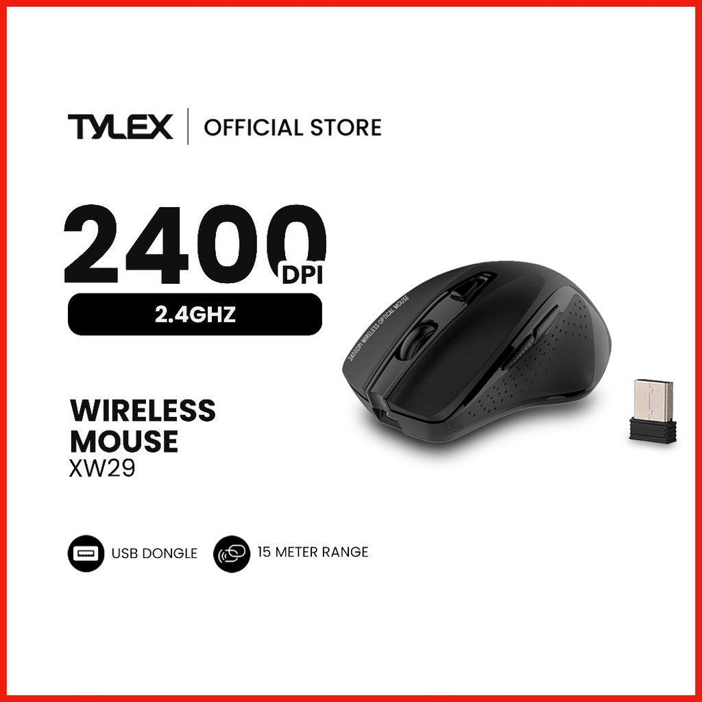 TYLEX XW29 2400DPI Wireless Optical Mouse 2.4G Technology Nano Receiver ...