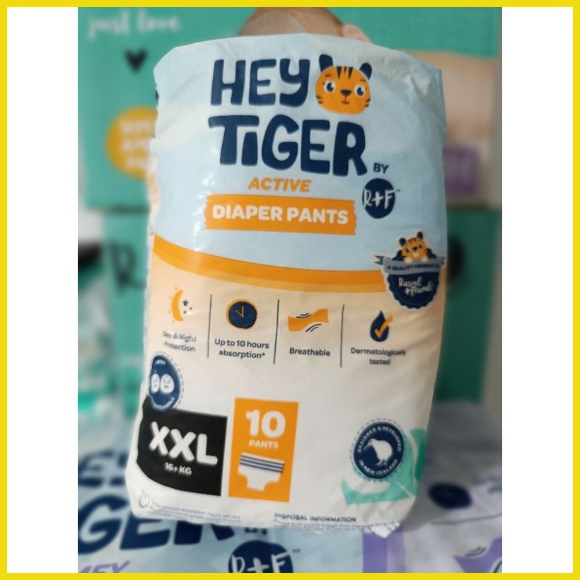 10pcs XXL Hey Tiger Active Diaper Pants by Rascal + Friends (16+kg ...
