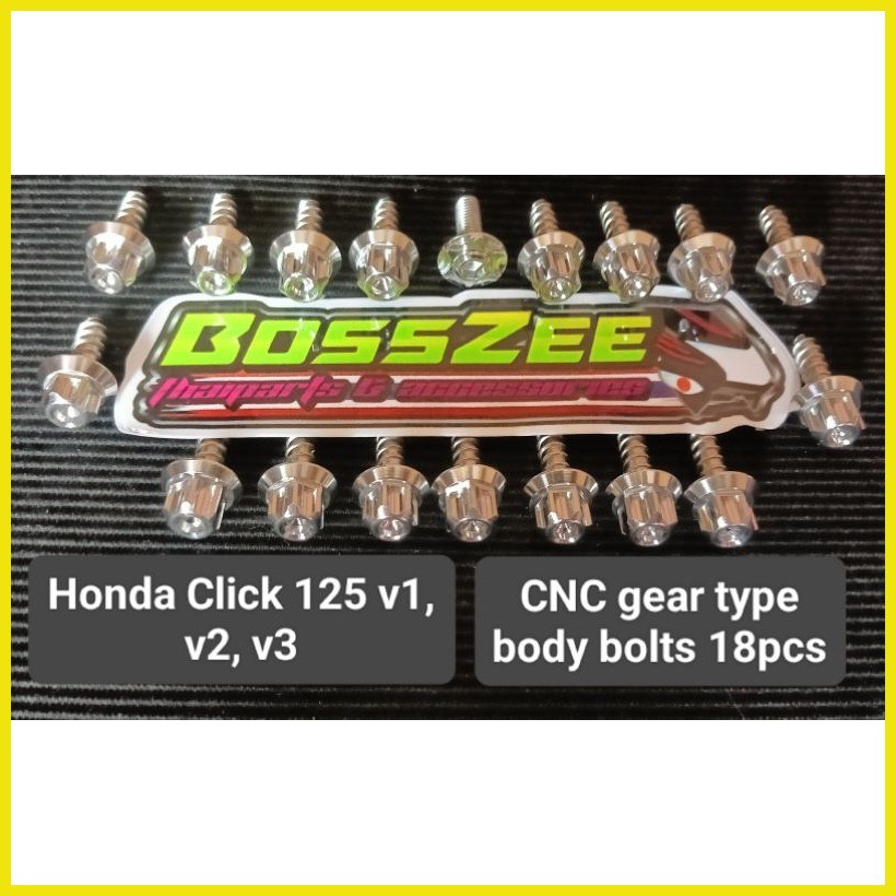 CNC gear type body bolts Honda Click 125 v1, v2, v3 (sold as set ...