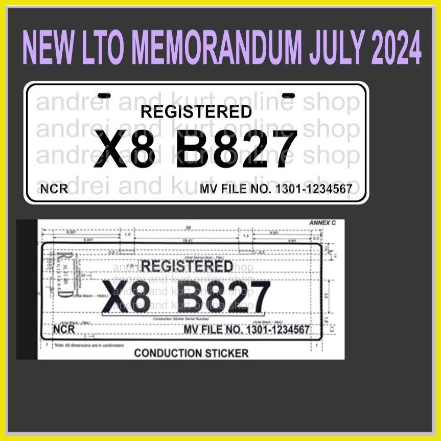 NEW MEMO TEMPORARY CAR PLATE NEW LTO JULY 2024 FORMAT CONDUCTION NUMBER ...