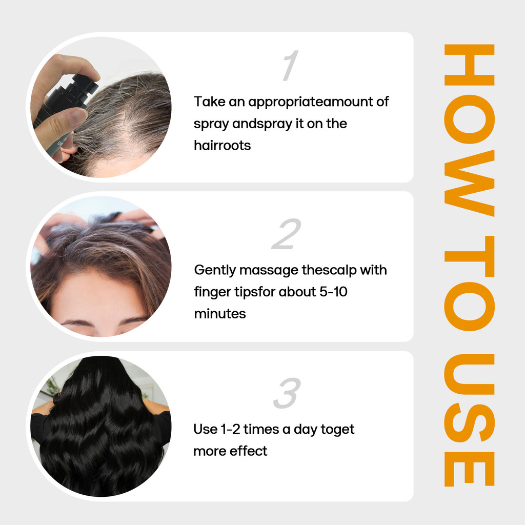 Natural 5in1 Hair Growth Spray Strengthens Thickens Prevents Hair Loss ...