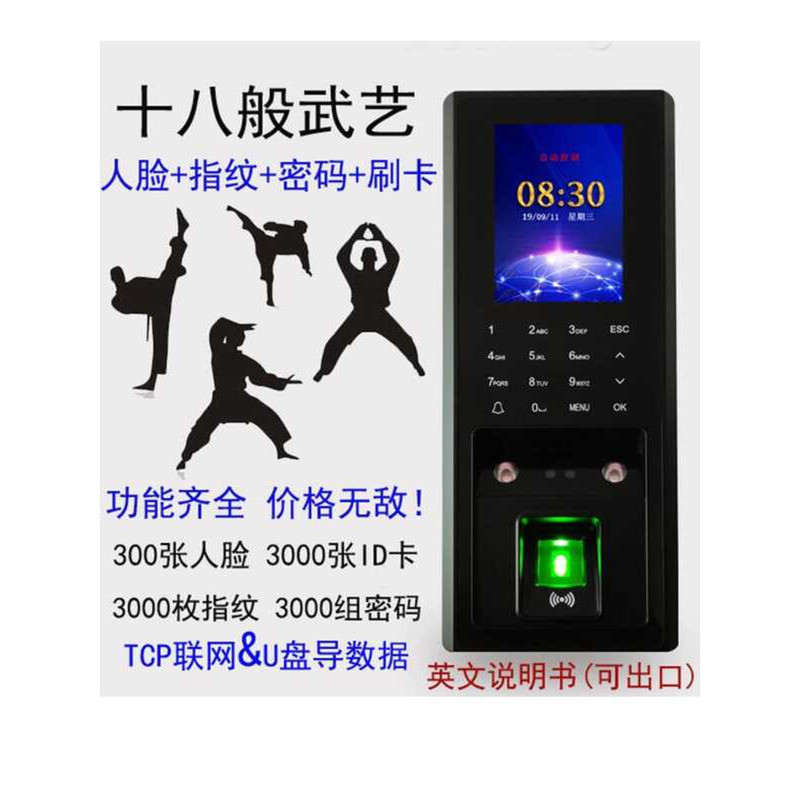 Face Recognition Fingerprint Swipe Card Sensor Password Smart Access ...