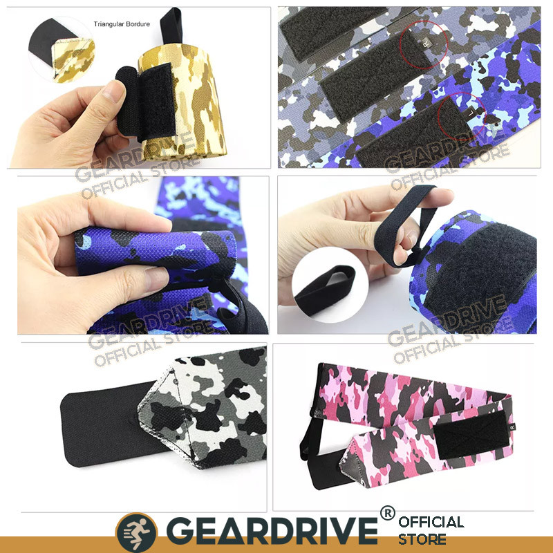 GEARDRIVE Fitness Bracers Compression Camouflage Wrap Around Wrists ...