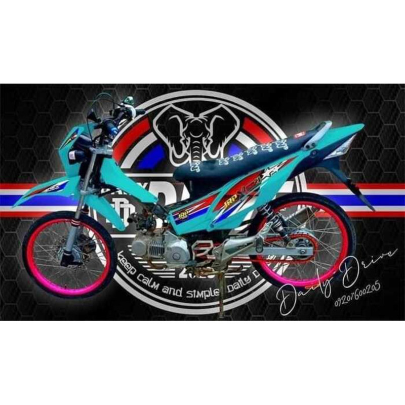 HONDA XRM 125 TRINITY STOCK SIZE DECAL STICKER Jrpxds4 DESIGN | Shopee ...