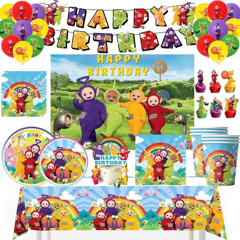 Cartoon Theme Birthday Party Decorations Teletubbies Tableware Set oons ...
