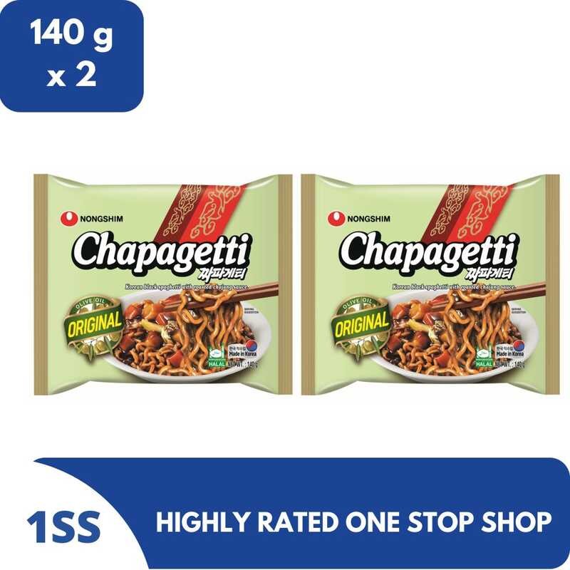1 Nongshim Chapaghetti Korean Black Spaghetti With Roasted Chang Sauce ...