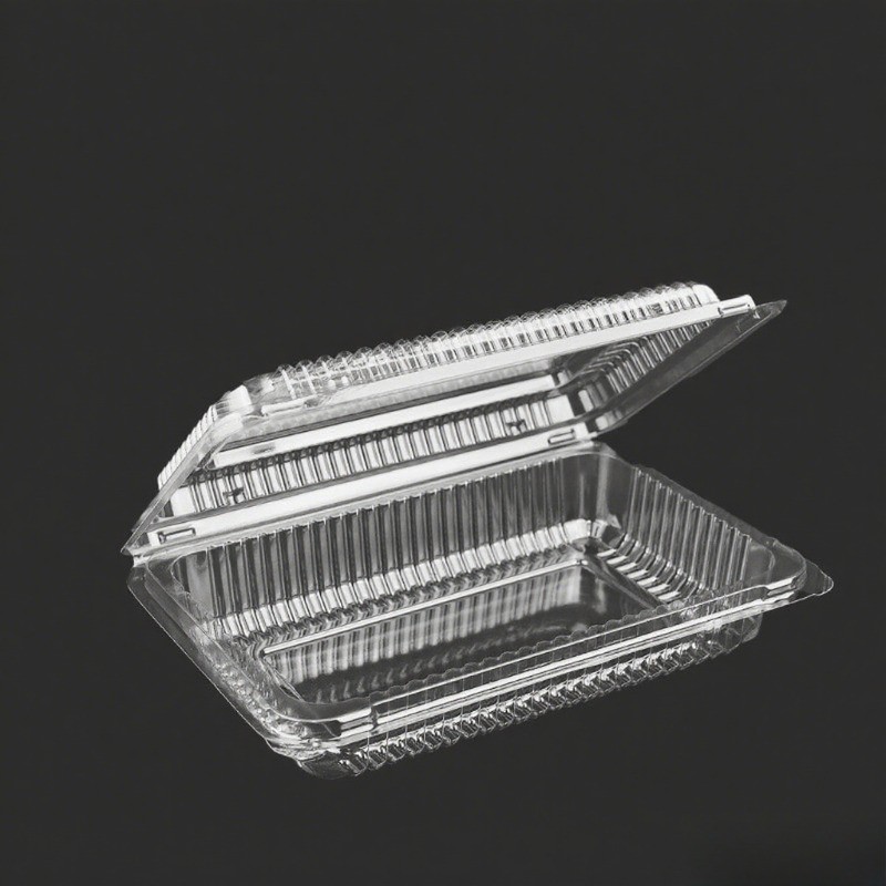 10 PCS Disposable Clear Thickened Clamshell Food Container Rectangle ...