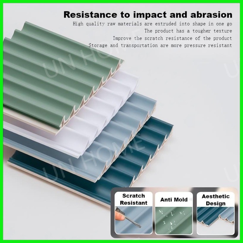 20PCS Fluted Wall Panel Sticker PVC Grille Waterproof Design TV ...