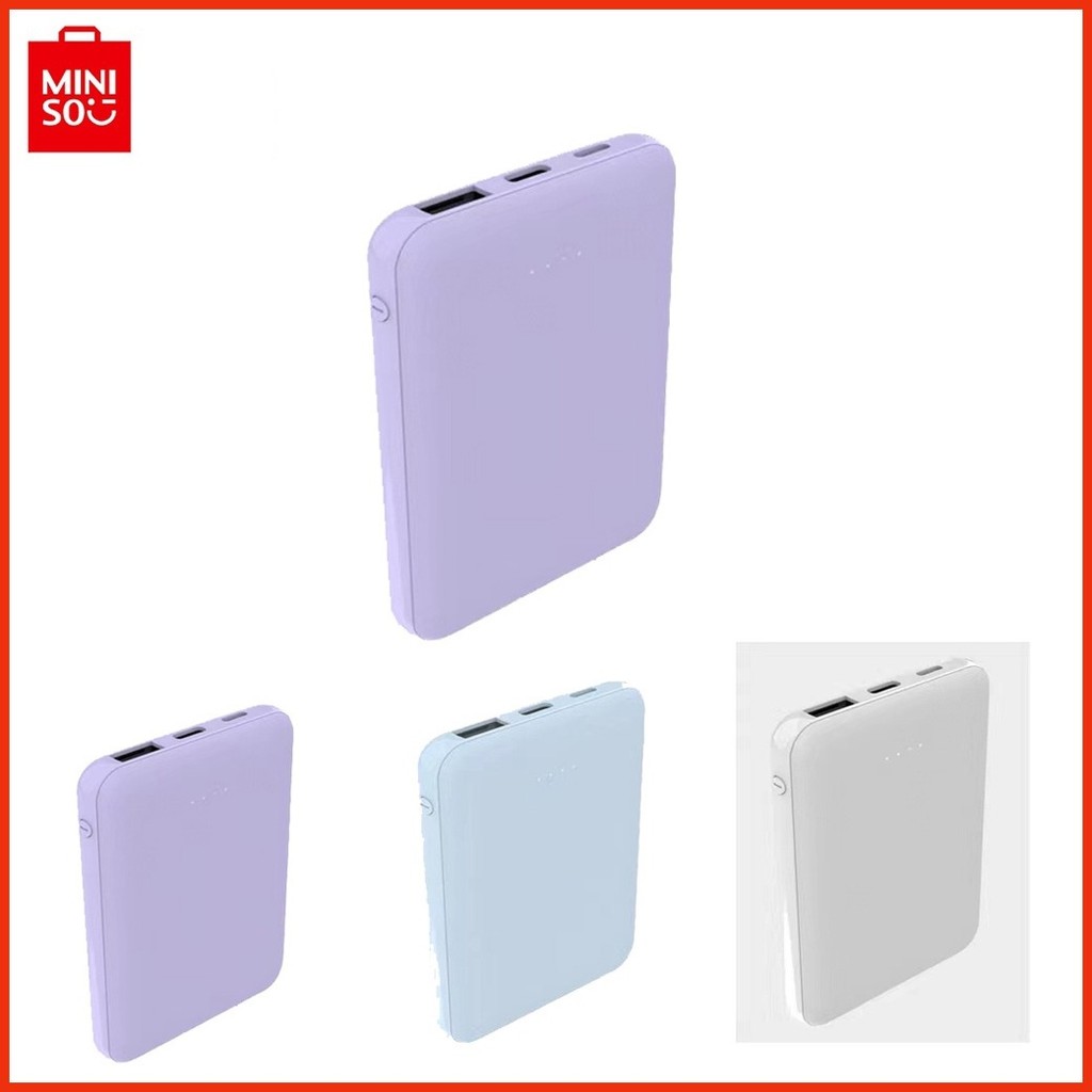 MINISO 5000mAh Power Bank Model: P98A.10000mAh Ultrathin Power Bank ...