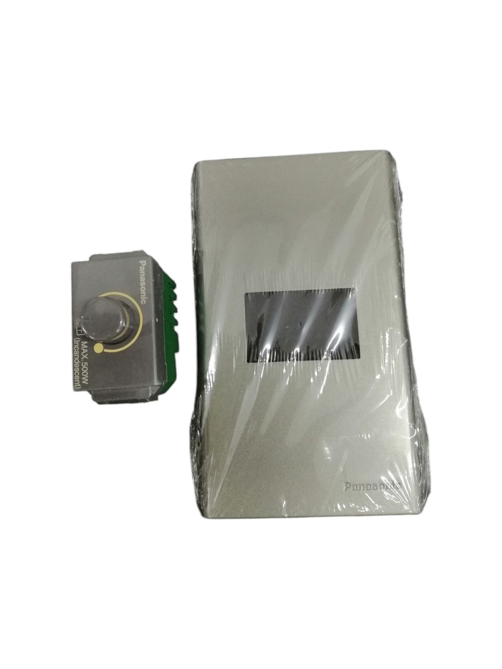 Panasonic 500W 1 Gang Dimmer Switch 220V with Plate Cover Metallic Gray ...