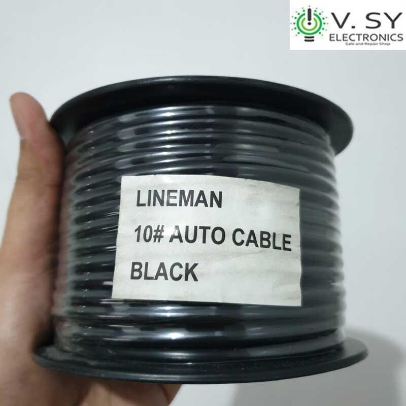 AWG Stranded Auto Wire Cable Roll 30M Pure Copper Black Blue Awg10 #10 ...