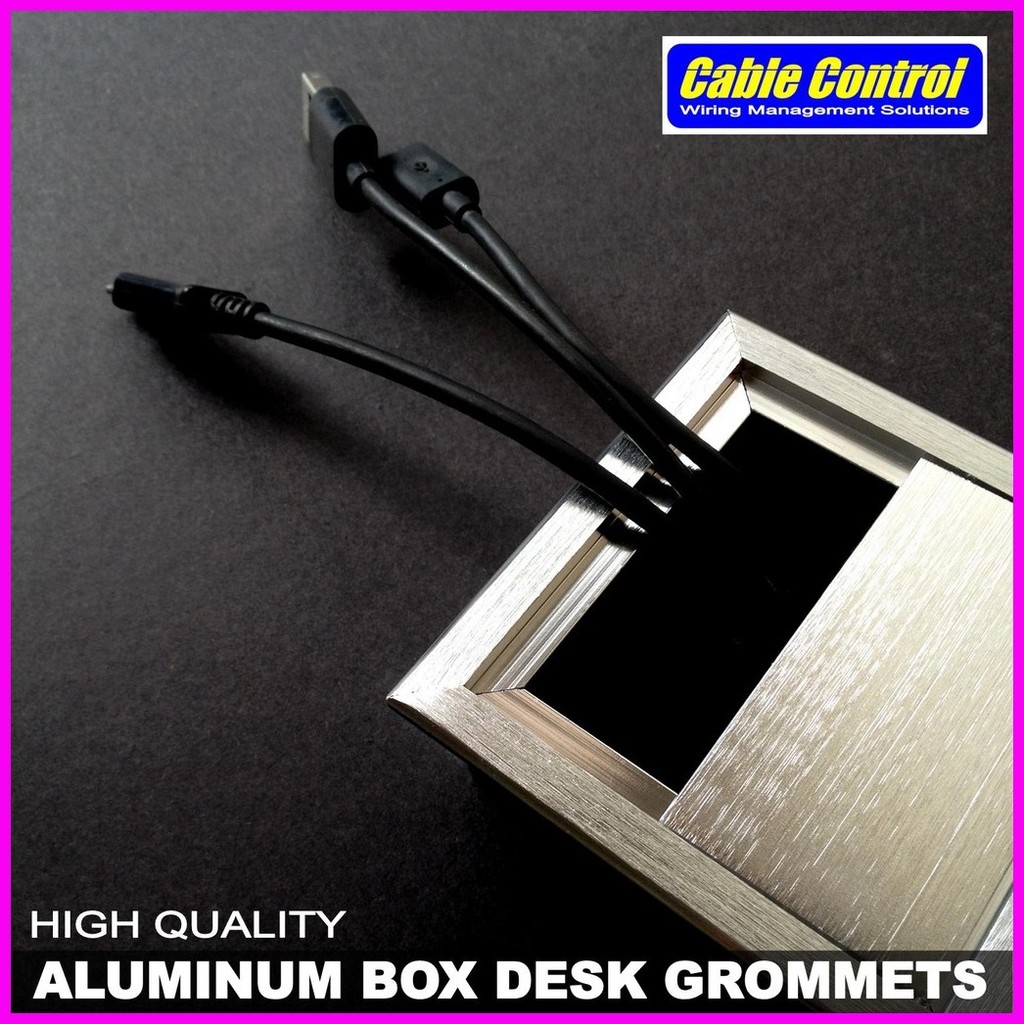 Cable Control Aluminum Box Desk Grommets (cable pass through box ...