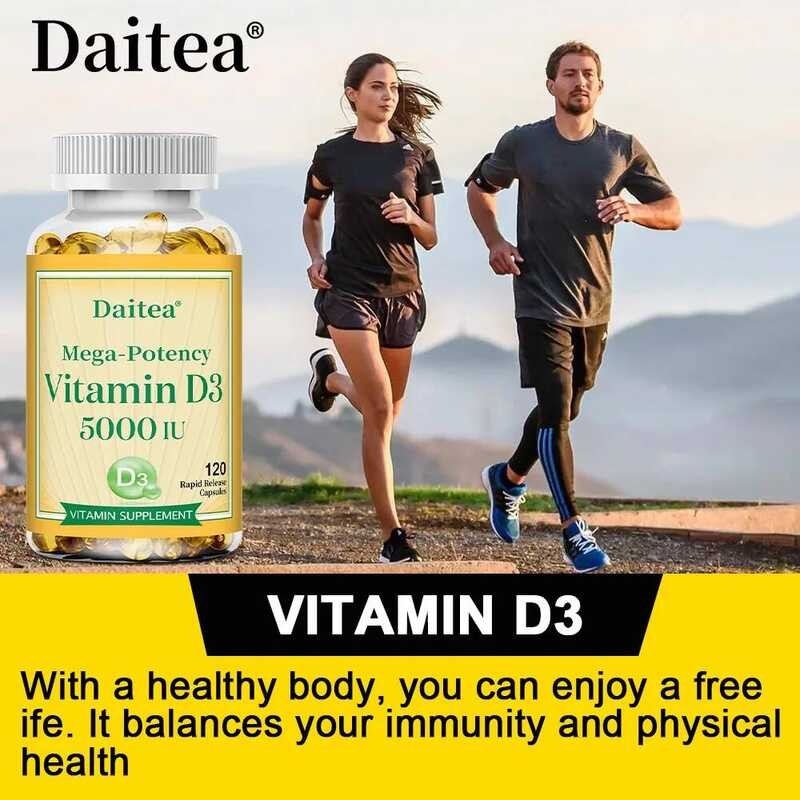 High Potency Vitamin D3 50000 IU - Helps Muscle Nerve Support Bone ...