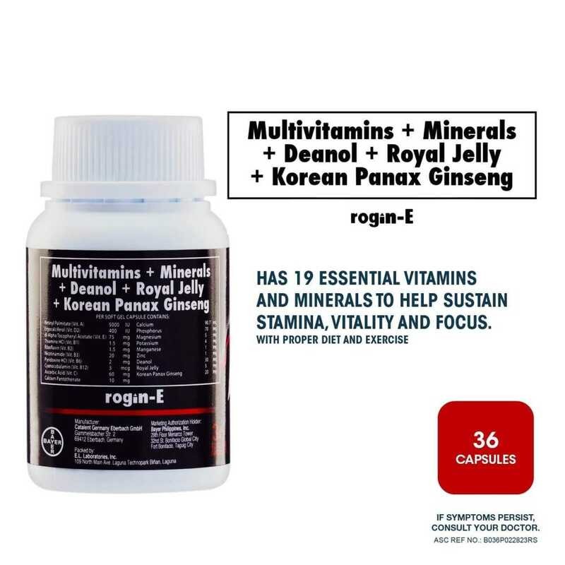 ROGIN E Multivitamins + Minerals Deanol Royal Jelly Korean Panax ...