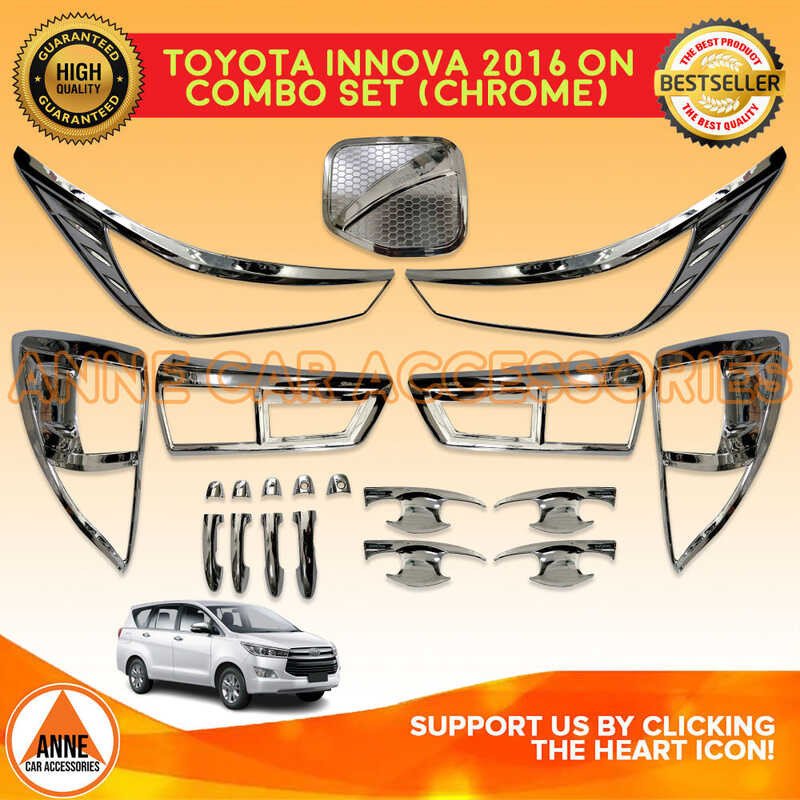 Toyota Innova V G J E 2016 2017 2018 2019 2020 2021 2022 2023 2024 Model Black / Chrome Garnish ...
