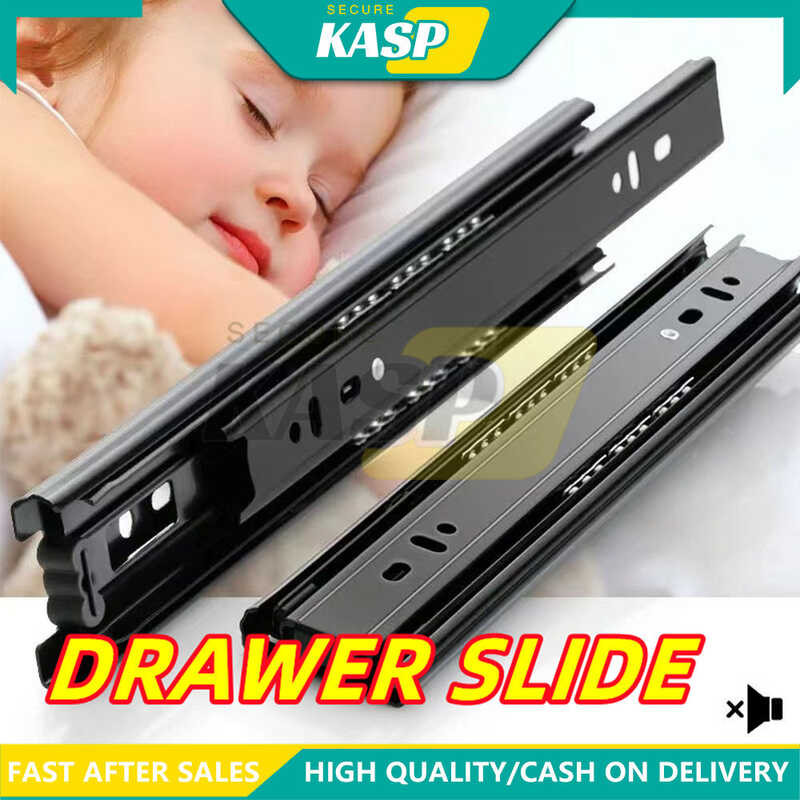 High Quality Pair Drawer Slide Inch Mute Push Pull Track Set For Desk ...
