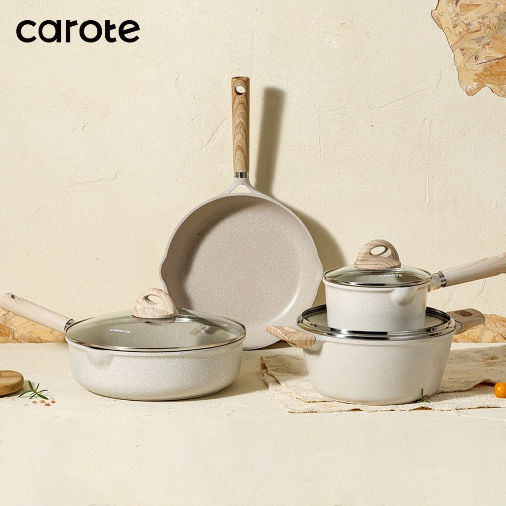 Carote Non-Stick Granite Kitchenware Cookware Set 4 Pieces Wok Die ...