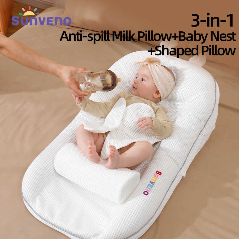 Tt 【Pretty】Sunveno 3 In 1 Multifunction Baby Anti-Spill Milk Pillow ...