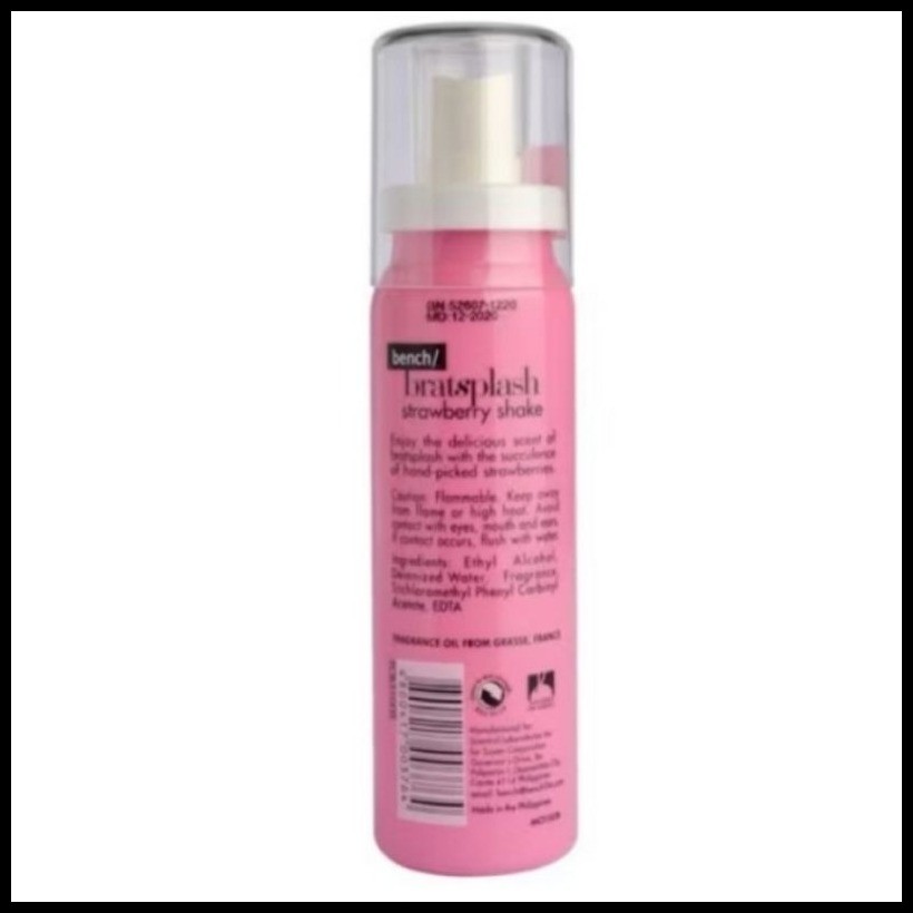 Bench Bratsplash Strawberry Shake Body Spray 100mL | Shopee Philippines