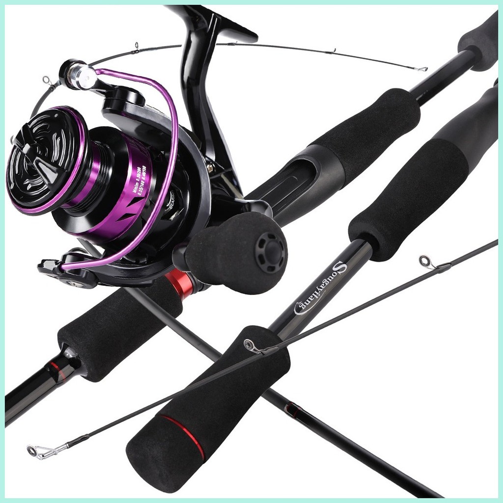 Fishing Rod Set Spinning Fishing Rod 1.8/2.1m and Spinning Fishing Reel ...