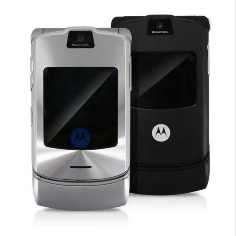 Motorola Razr V3 Flip Phone Unlocked Keypad Cellphone GSM Quad Band ...