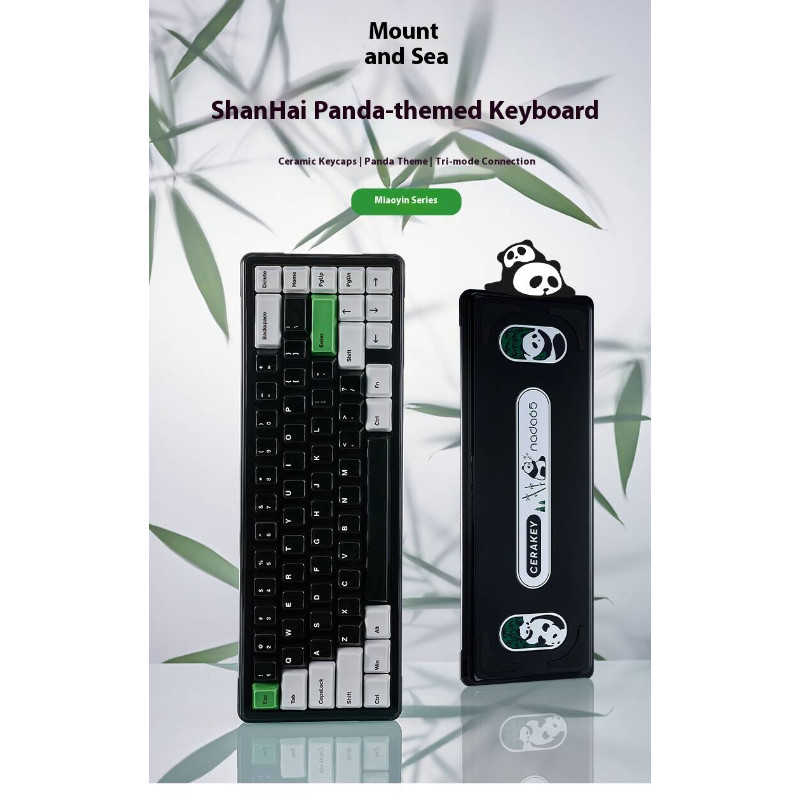 CERAKEY Nada65 Panda Ceramic Keycap Mechanical Keyboard Gasket ...