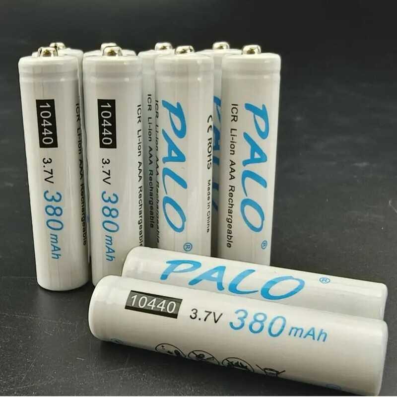 PALO 2 6B 3.7V 10440 Battery 380Mah Top Button Rechargeable Lithium AAA ...