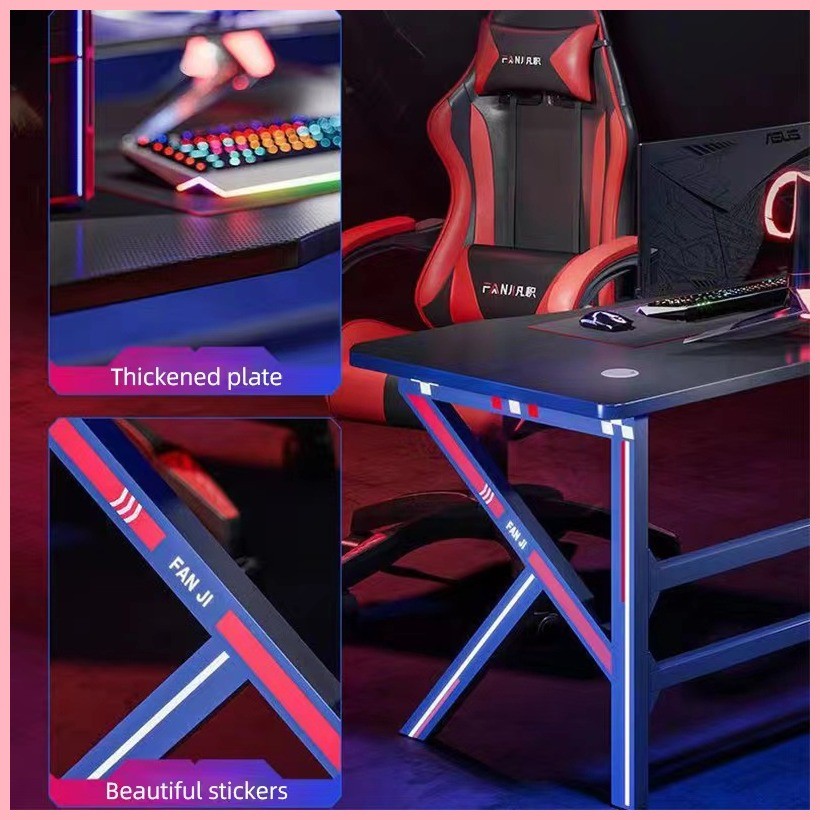 Computer Table 100/120/140CM Gaming Table Computer Desk Desktop Home ...