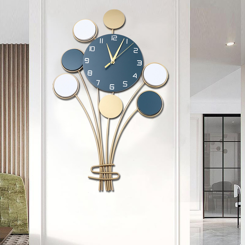 Large Wall Clock Without Drilling Battery Operated Silent, Hot Air ...