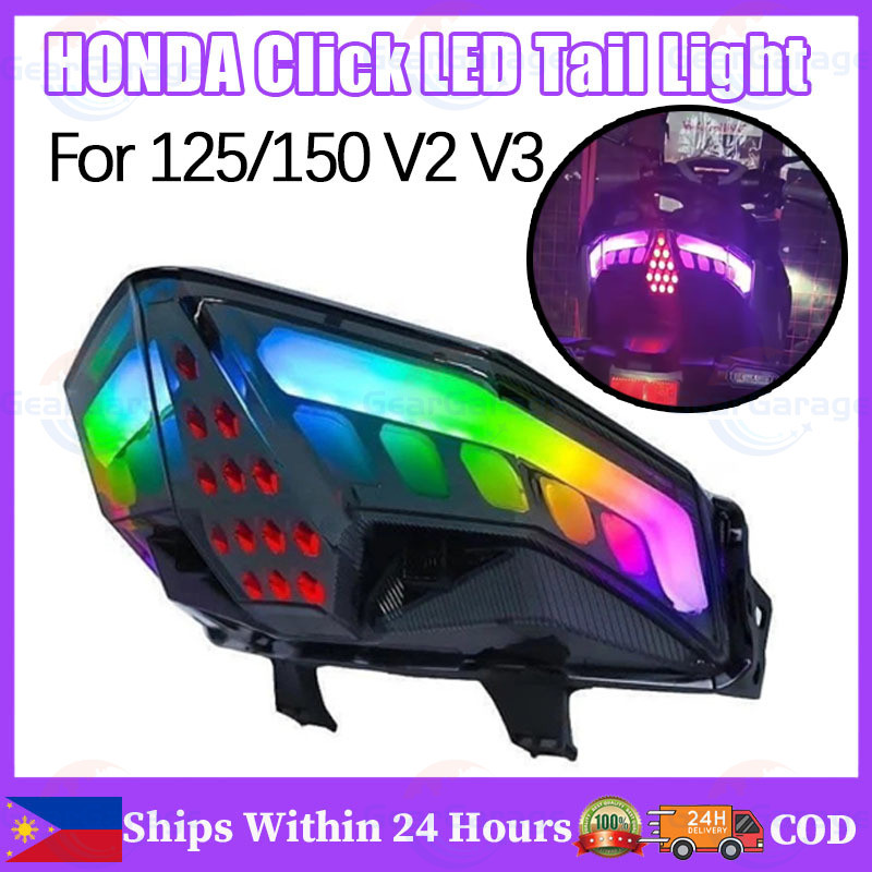 Honda Click 125/150 V2 V3 Motorcycle RGB Tail Light New 2018-2024 ...