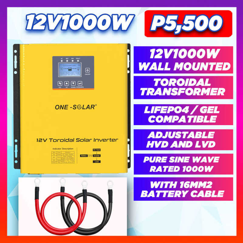 One Solar Toroidal Inverter 12V1000w - Off Grid Not Snadi Snat 4Eb ...