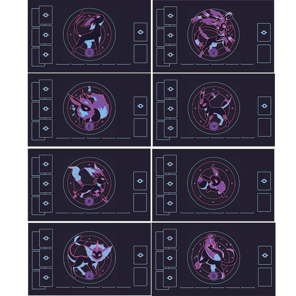 9 Models 600*350*2mm Diy Pokemon Play Mat - Umbreon Sylveon Espeon ...