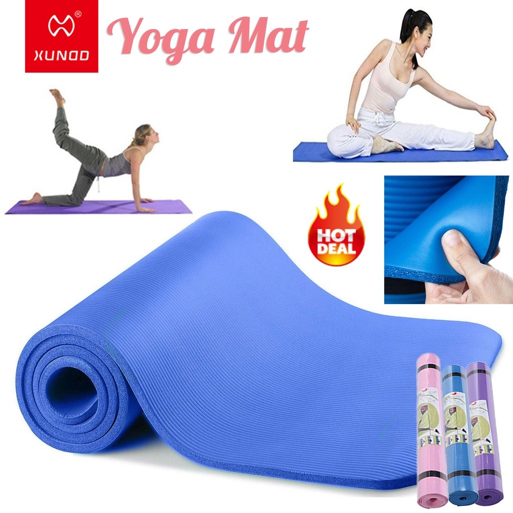 Yoga Mat Anti-skid Sports Fitness Mat Thick EVA Comfort Foam Yoga Matt ...