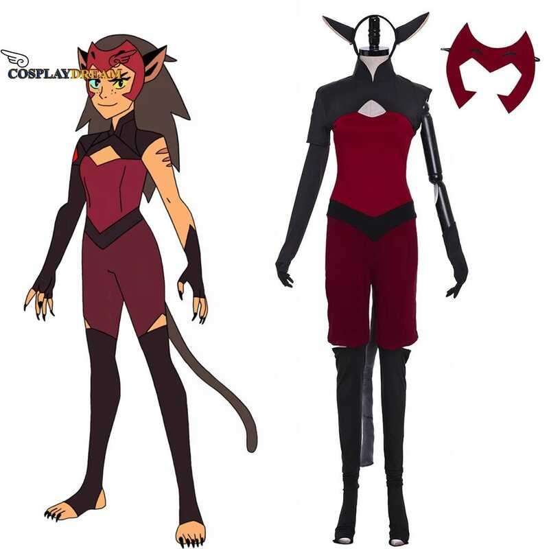 Y She Ra And The Princesses Of Power Catra Cosplay Jumpsuit With Gloves ...