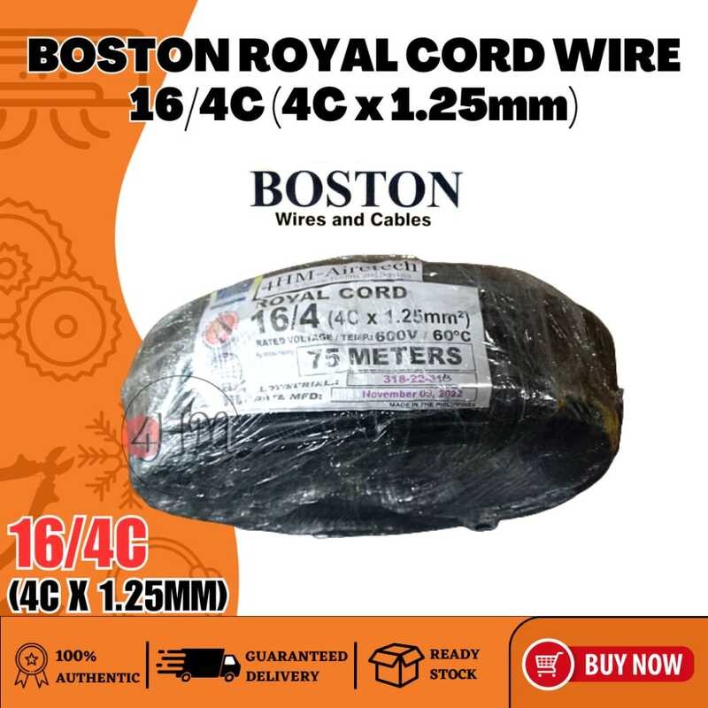 4Hmc HIGH QUALITY BOSTON ROYAL CORD WIRE 16/4C (4C X 1.25Mm) SOLD IN ...